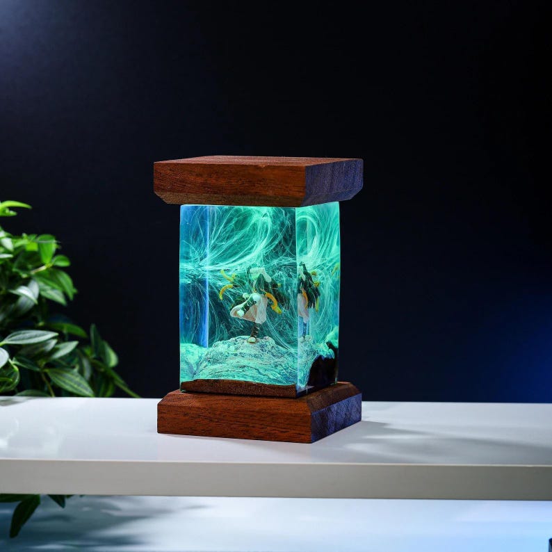 Nezuko Resin Lamp | Demon Slayer LED Night Light | Anime Girl Room ...