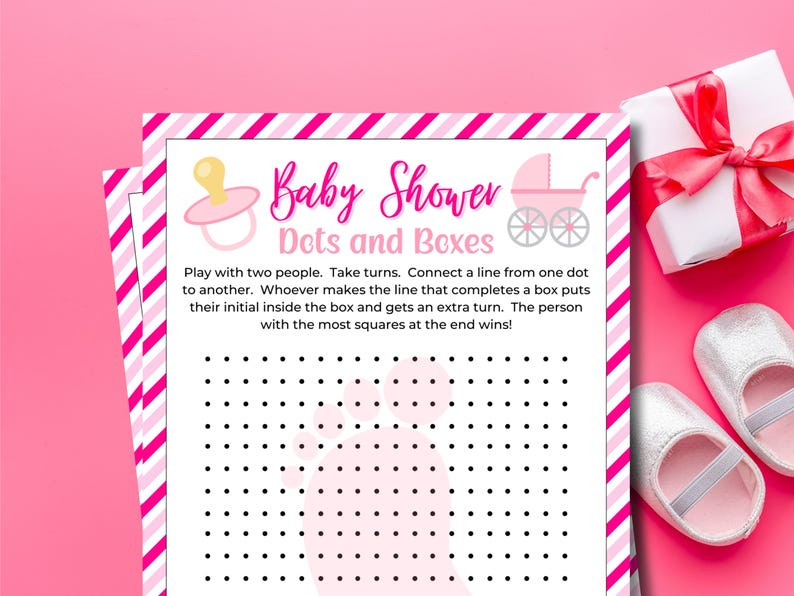 Baby Shower Dots and Boxes Sheets | Printable Baby Shower Games | Baby ...