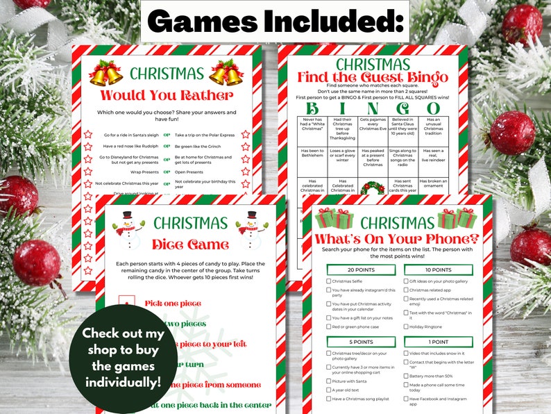Christmas Games Bundle | Christmas Activities | Christmas Games ...