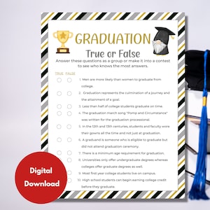 Graduation True or False Game | Graduation This or That | Graduation ...