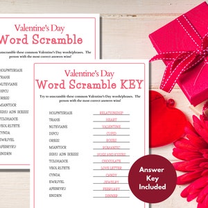 Valentines Day Word Scramble Game, Valentines Day Scramble Game ...