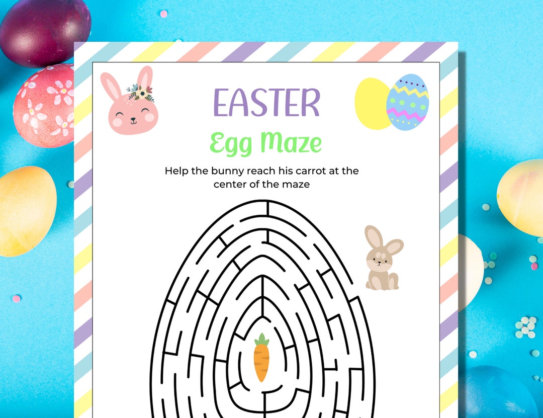 Easter Egg Maze Game | Kids Maze Game | Printable Easter Games | Family ...