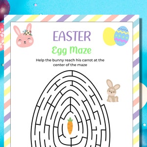 Easter Egg Maze Game | Kids Maze Game | Printable Easter Games | Family ...