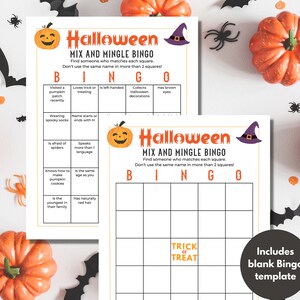 Halloween Find the Guest Bingo | Halloween Games | Ice Breaker Game ...