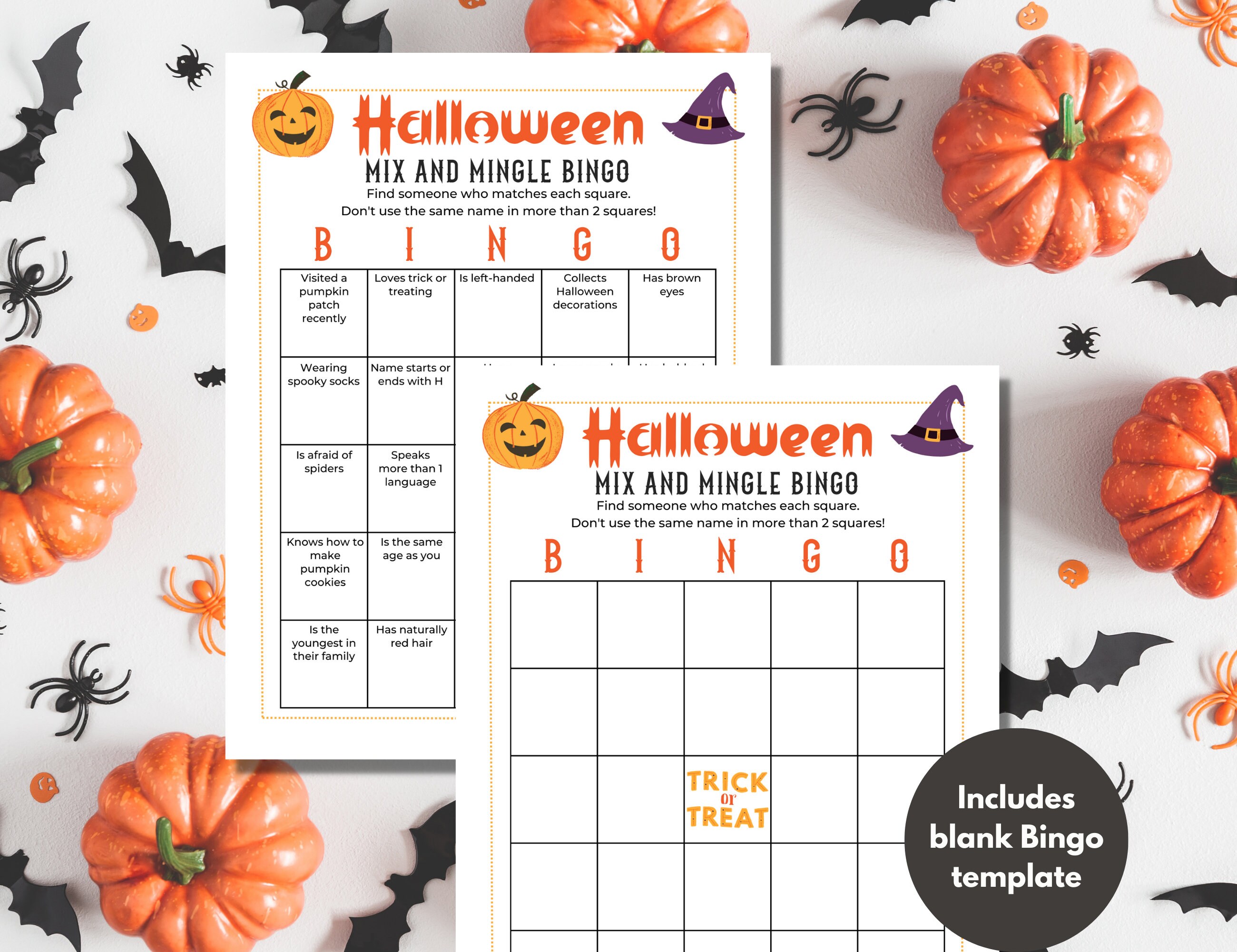 Halloween Find the Guest Bingo Halloween Games Ice Breaker Game Mix ...