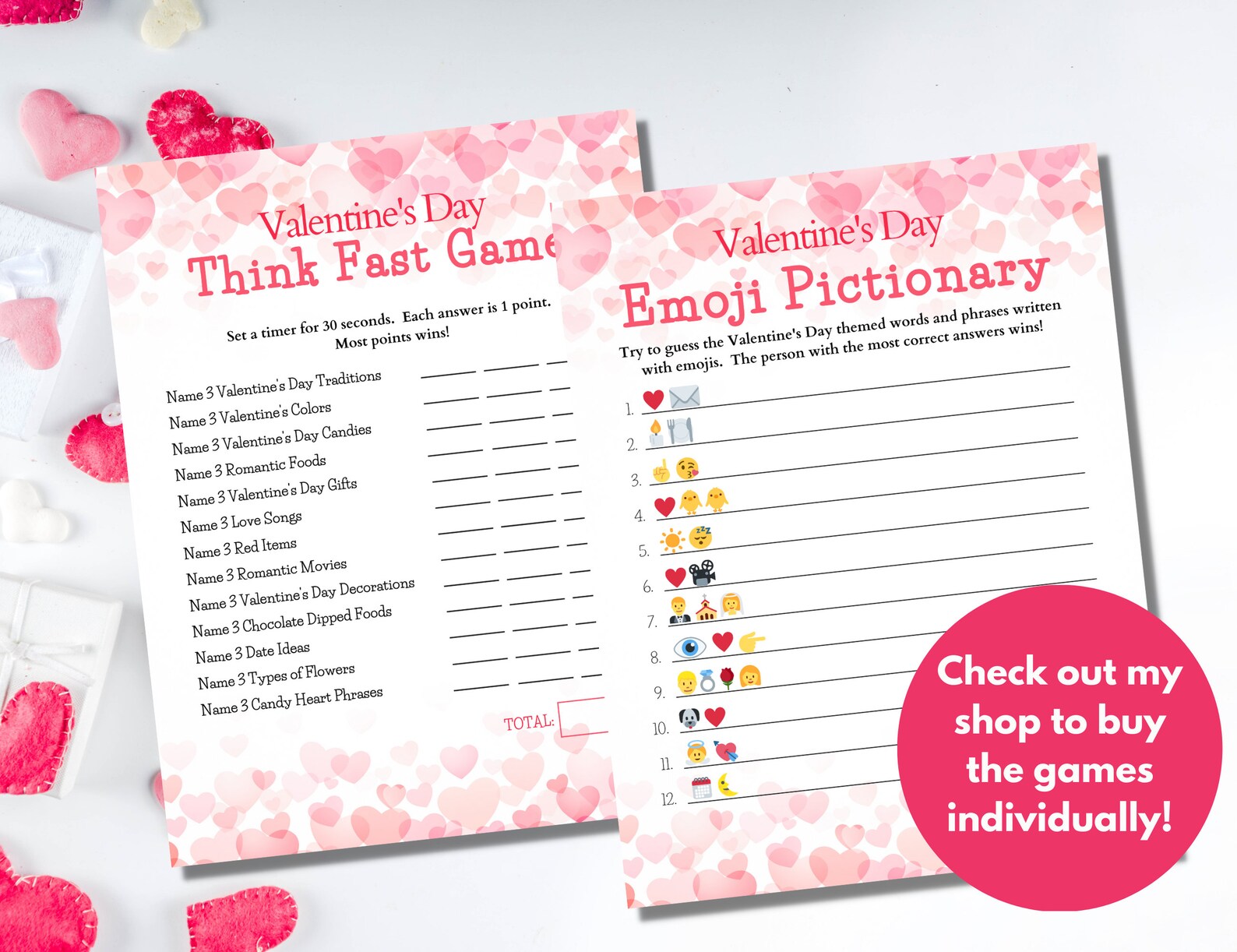 Valentines Day Games Bundle, Valentines Day Activities, Valentines Day ...