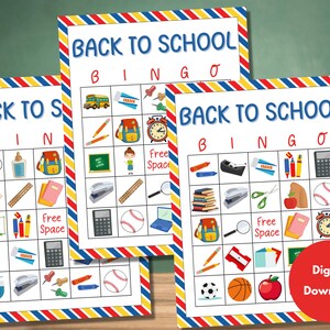 Back to School Bingo | Back to School Games | Family Games | Printable ...