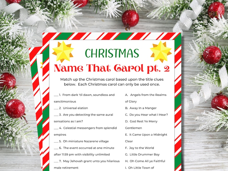Name That Christmas Carol Game | Christmas Song Game | Christmas Games ...