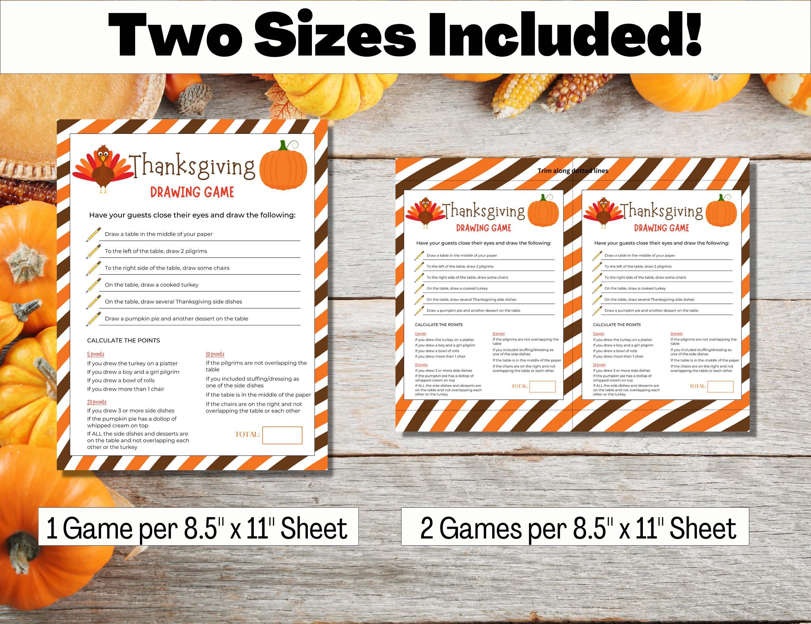 Thanksgiving Drawing Game | Kids Game | Thanksgiving Games | Family ...