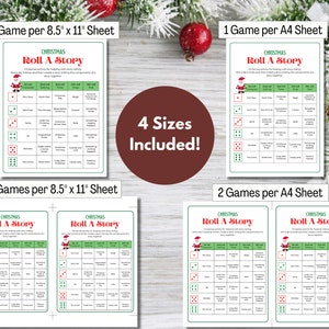 Christmas Games, Christmas Roll a Story, Christmas Dice Game, Printable ...