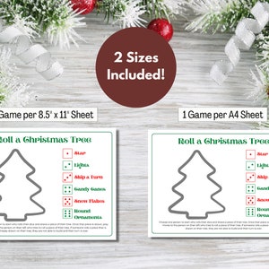 Roll a Christmas Tree, Dice Game, Christmas Drawing Game, Printable ...