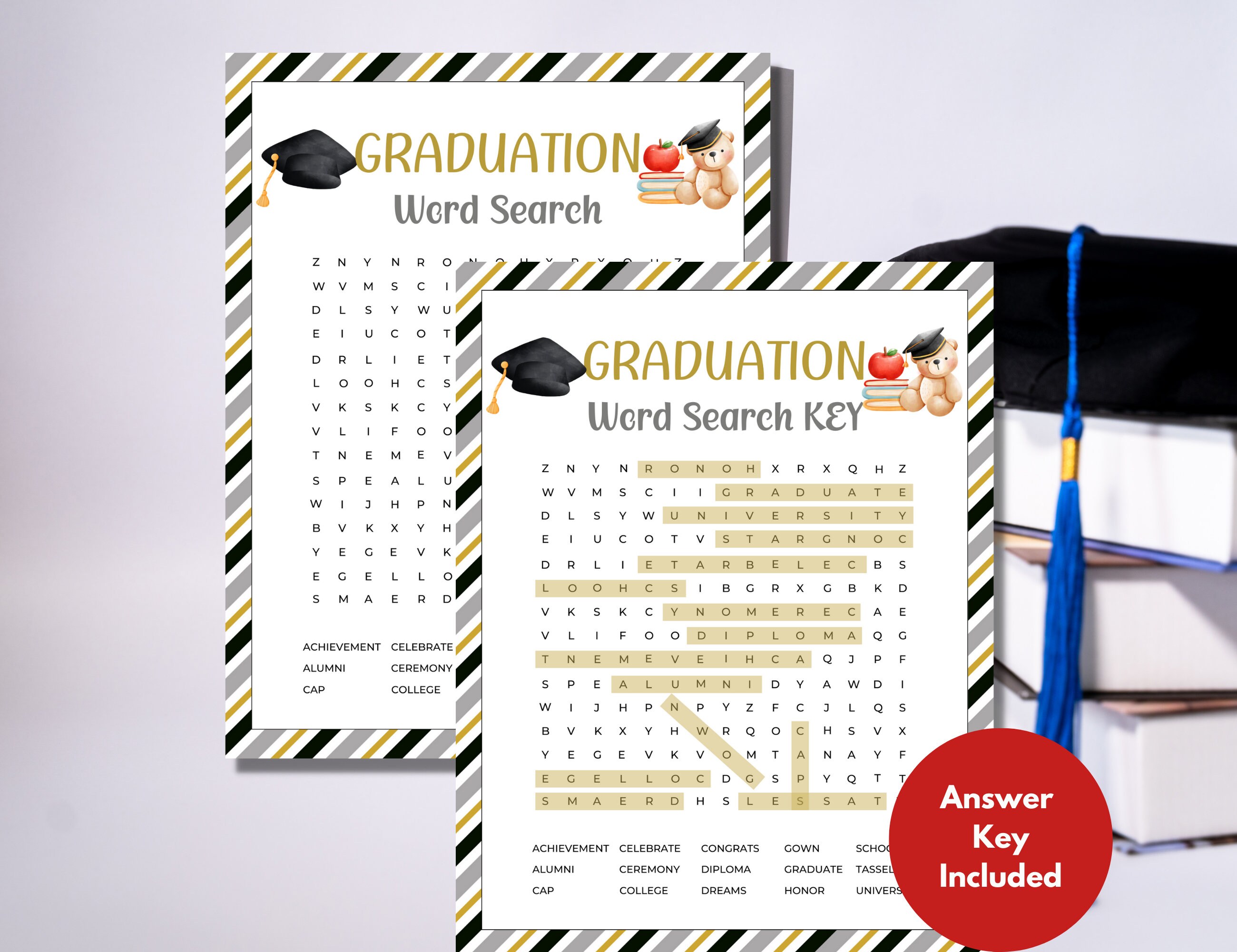 Graduation Word Search | Graduation Word Puzzle | 2024 Graduation Games ...
