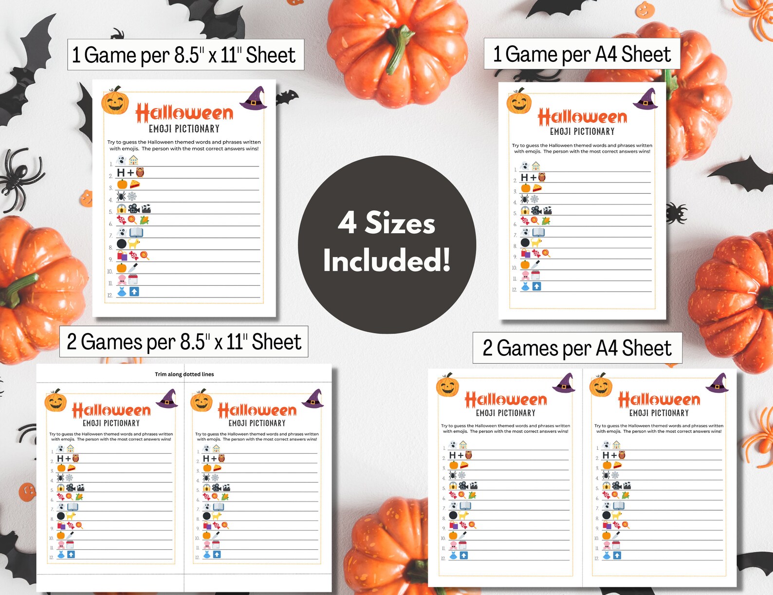 Halloween Emoji Pictionary | Halloween Emoji Game | Halloween Games ...