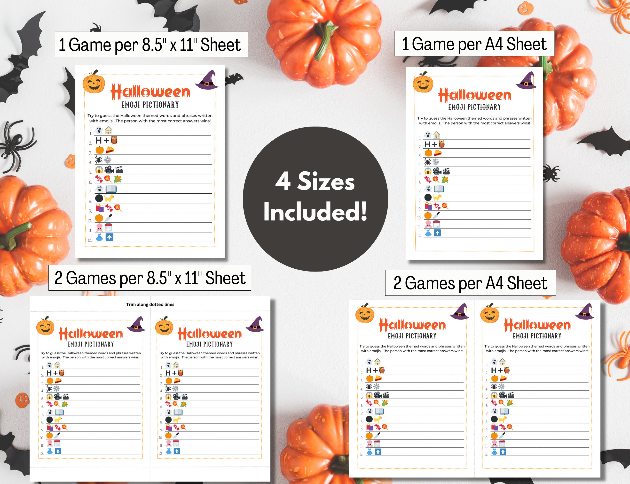 Halloween Emoji Pictionary | Halloween Emoji Game | Halloween Games ...