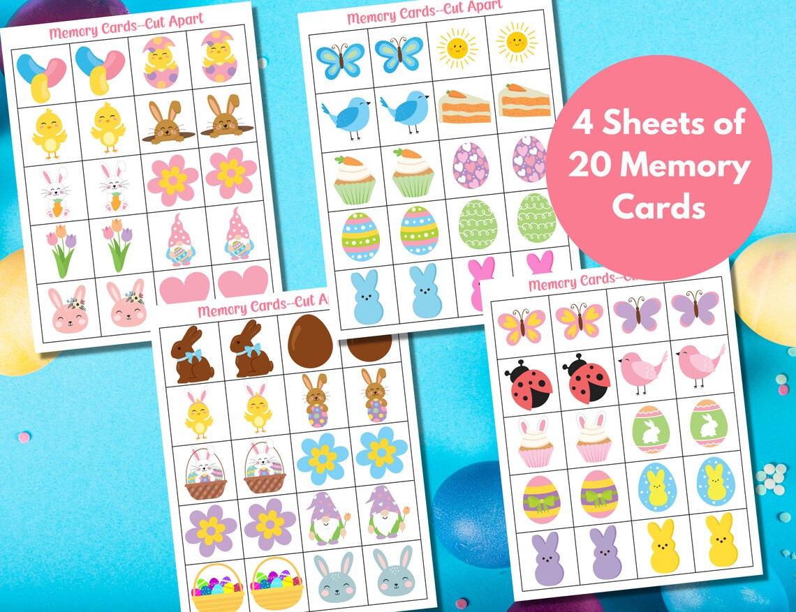 Easter Memory Game Easter Matching Game Easter Classroom Games Party ...