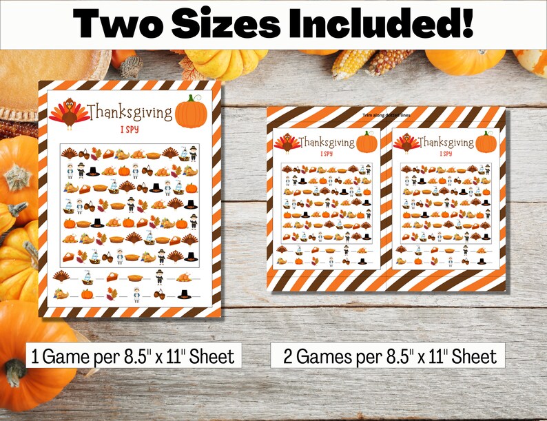 Thanksgiving I Spy Game Look and Find Game Thanksgiving Games Kids ...