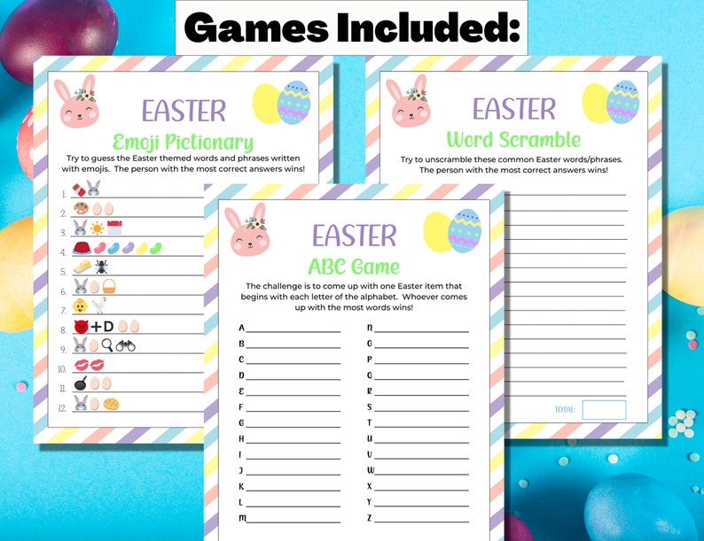 Easter Game Bundle | Easter Activities | Easter Games | Printable Games ...