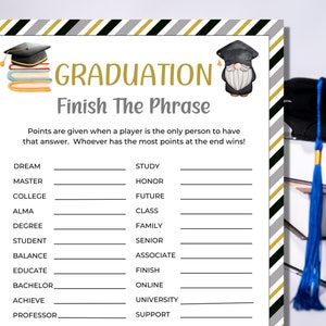 Graduation Finish the Phrase | Fill in the Blank | 2024 Graduation ...