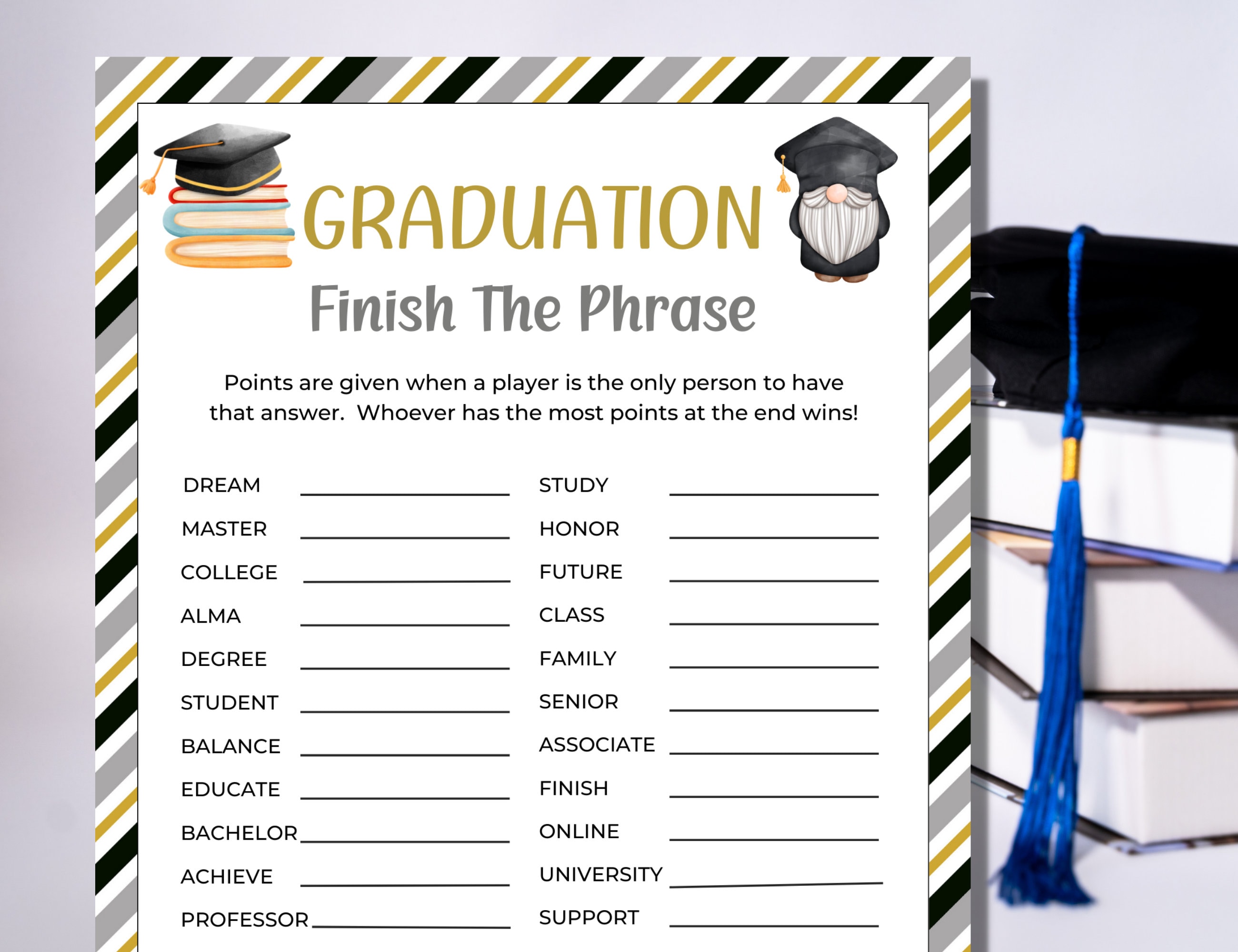 Graduation Finish the Phrase | Fill in the Blank | 2026 Graduation ...