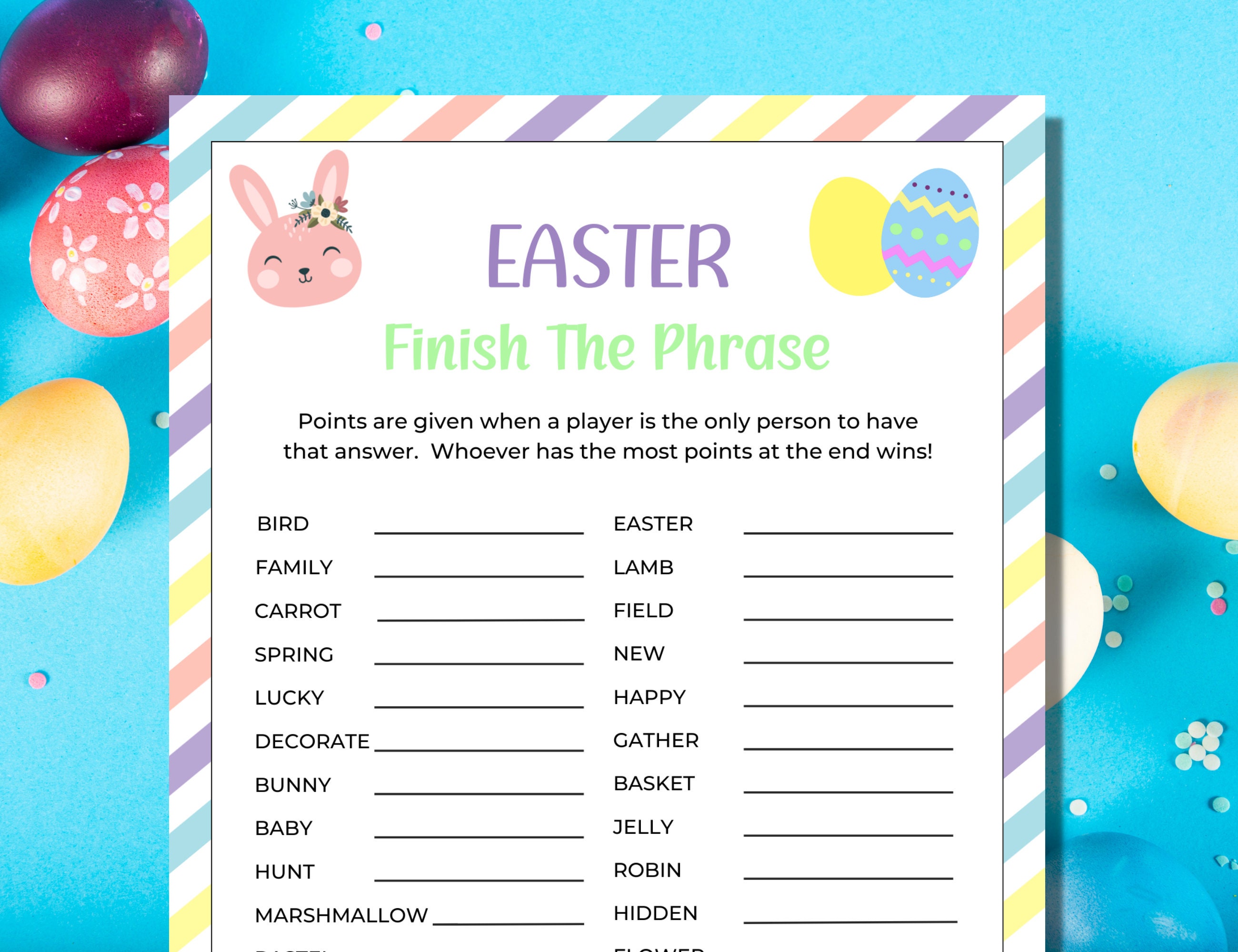 Easter Finish the Phrase | Fill in the Blank | Easter Games | Easter ...