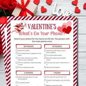 Valentines What's on Your Phone Game | Ice Breaker Game | Valentines ...