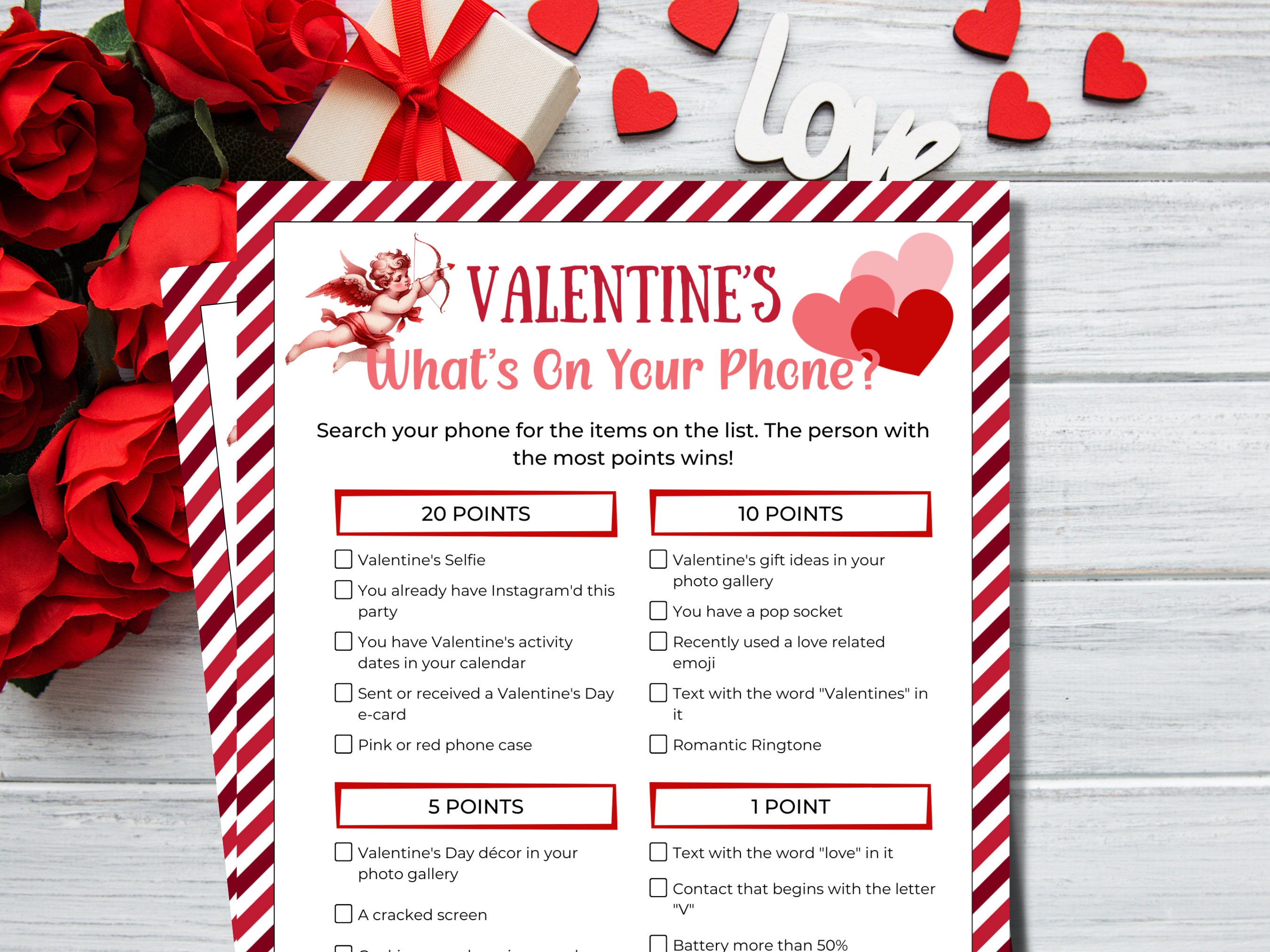 Valentines What's on Your Phone Game | Ice Breaker Game | Valentines ...