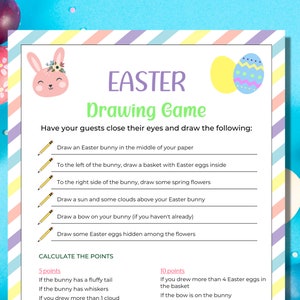 Easter Drawing Game | Easter Kids Game | Printable Easter Games ...