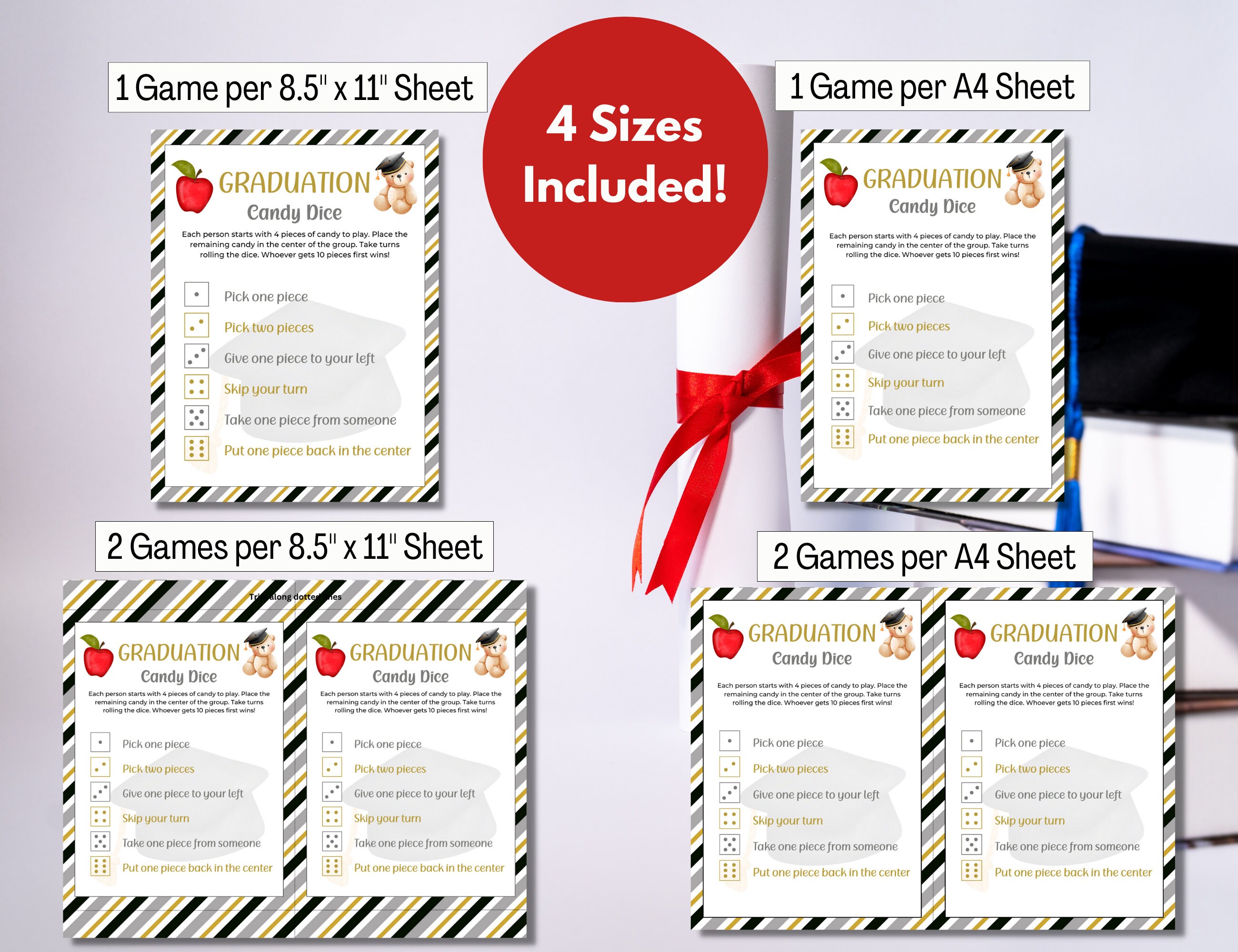 Graduation Candy Dice Game | Graduation Kids Game | 2024 Graduation ...