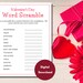 Valentines Day Word Scramble Game, Valentines Day Scramble Game ...