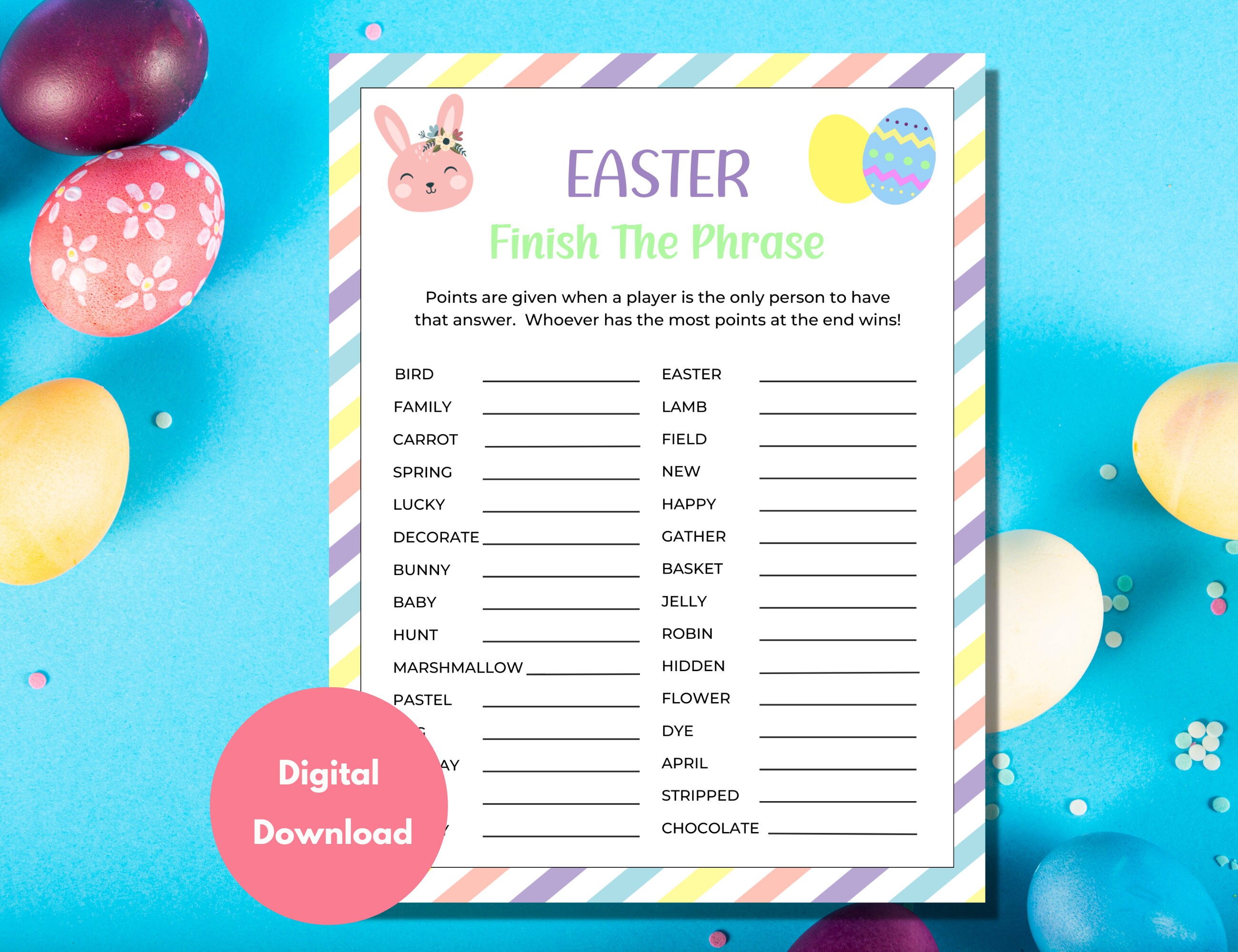 Easter Finish the Phrase | Fill in the Blank | Easter Games | Easter ...