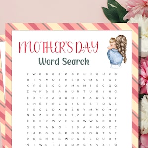 Mothers Day Word Search | Mothers Day Word Puzzle | Mothers Day Games ...