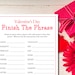 Valentines Day Finish the Phrase Game, Fill in the Blank, Valentines ...