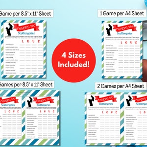 Fathers Day Scattergories Game | Fathers Day Word Game | Fathers Day ...