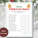 Christmas Games, Christmas Think Fast Game, Trivia Game, Printable ...