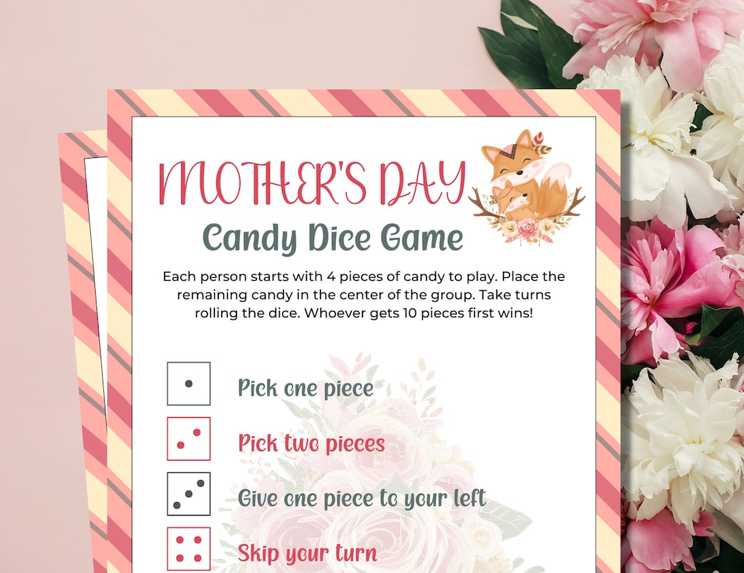 Mothers Day Candy Dice | Kids Game | Mothers Day Games | Mothers Day ...