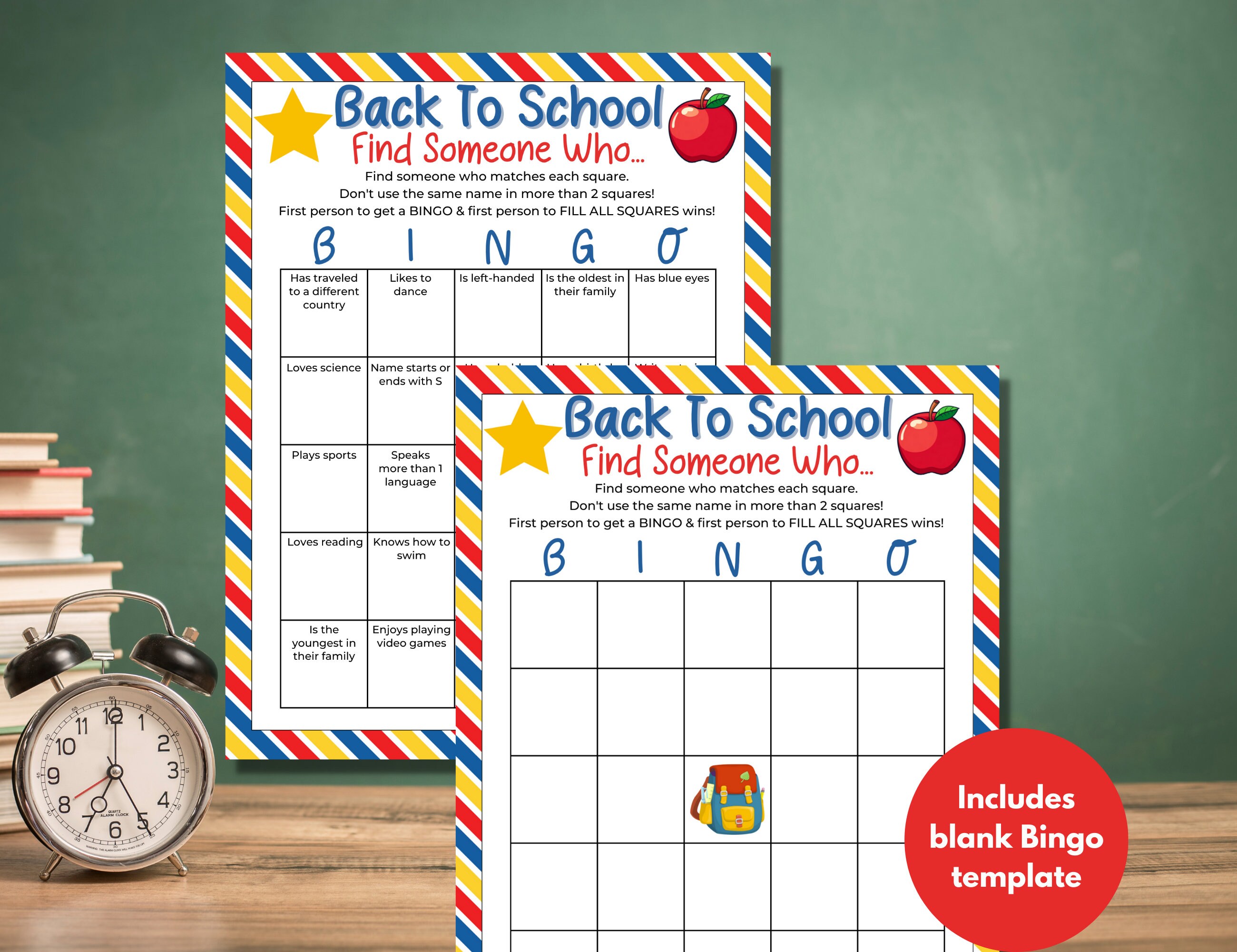Back to School Find Someone Who Back to School Games Ice Breaker Game ...