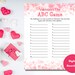 Valentines Day ABC Game, Alphabet Game, Valentines Day Games ...