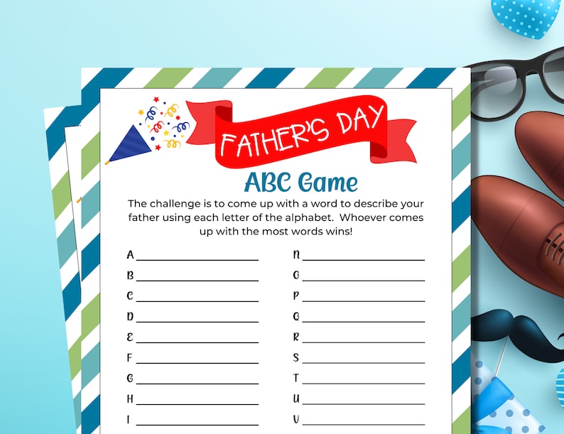 Fathers Day ABC Game | A-Z Race Game | Fathers Day Alphabet Game ...