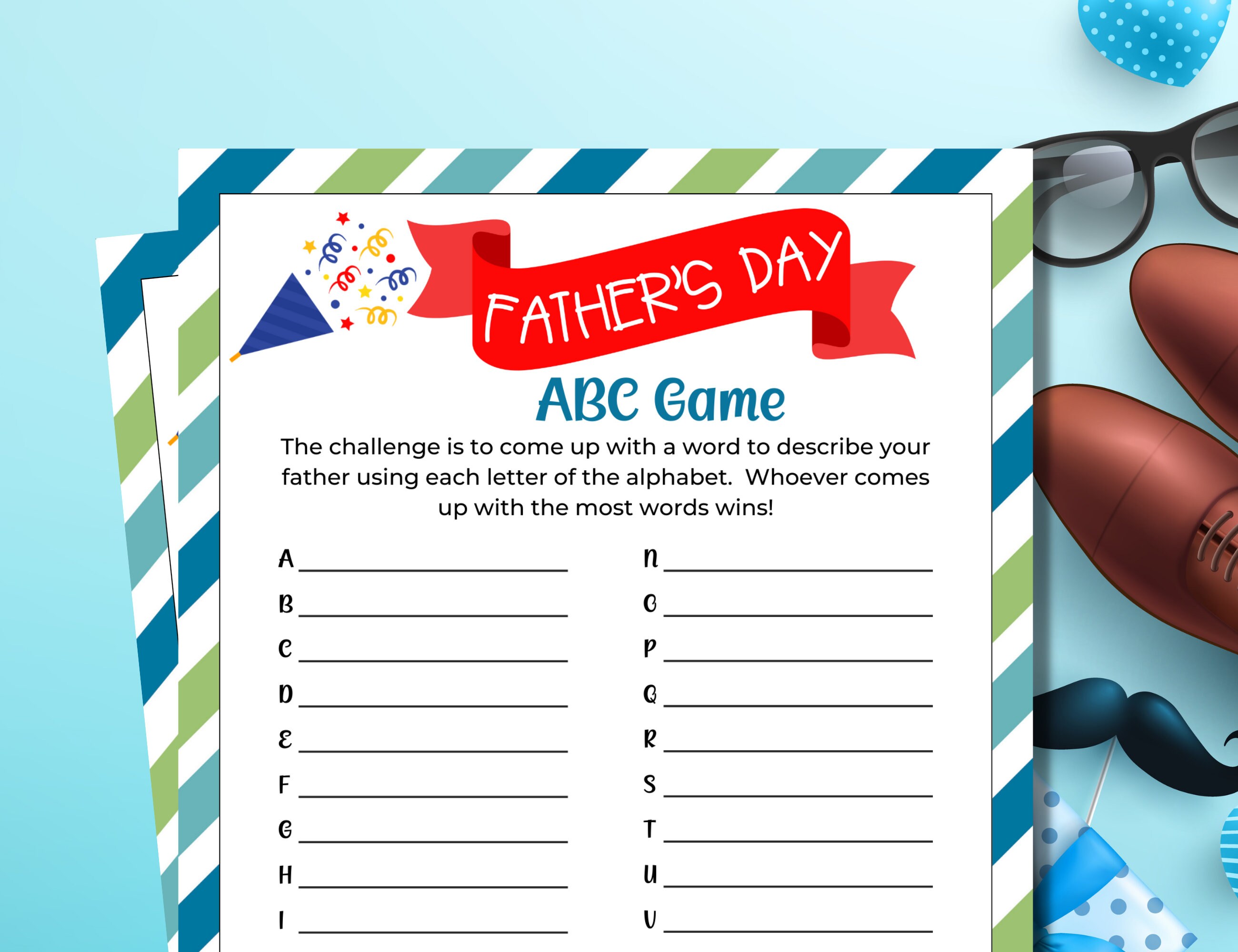 Fathers Day ABC Game | A-Z Race Game | Fathers Day Alphabet Game ...