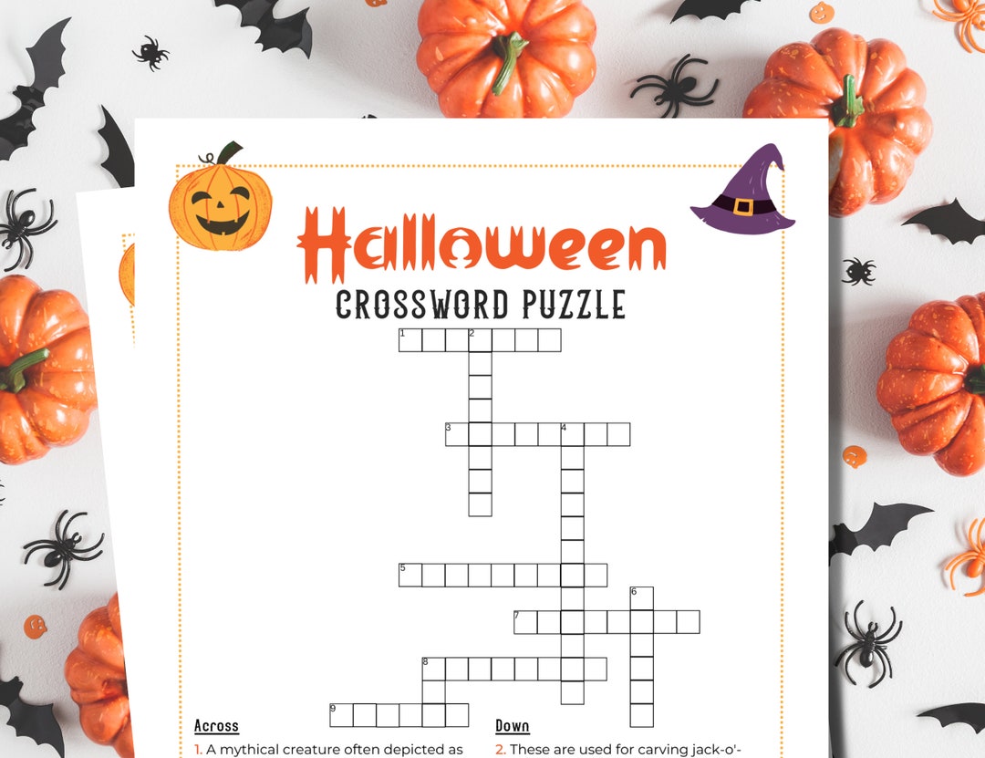 Halloween Crossword Puzzle | Halloween Word Puzzle | Halloween Games ...