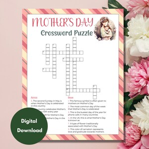 Mothers Day Crossword Puzzle | Mothers Day Word Puzzle | Mothers Day ...