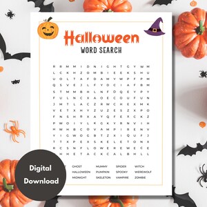 Halloween Word Search | Halloween Word Puzzle | Halloween Games | Party ...