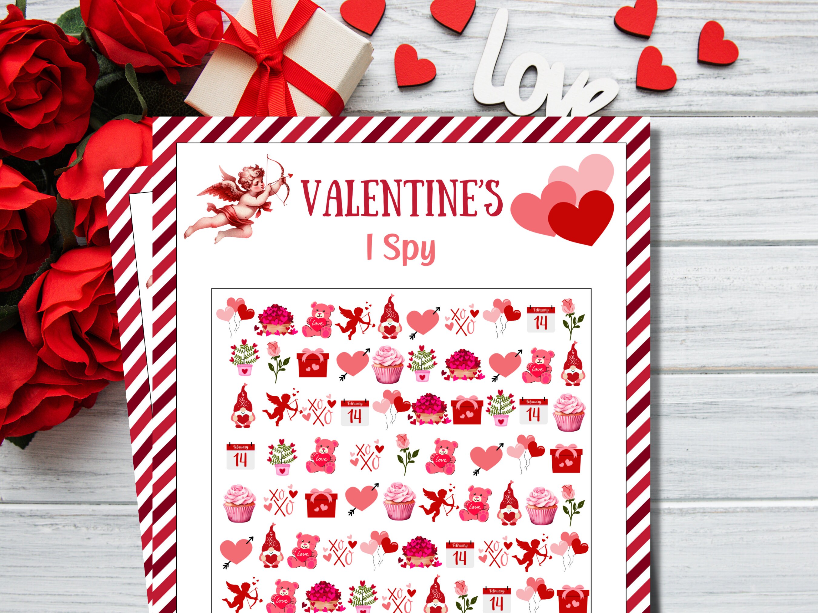 Valentines I Spy Game Look and Find Game Valentines Games Valentines ...
