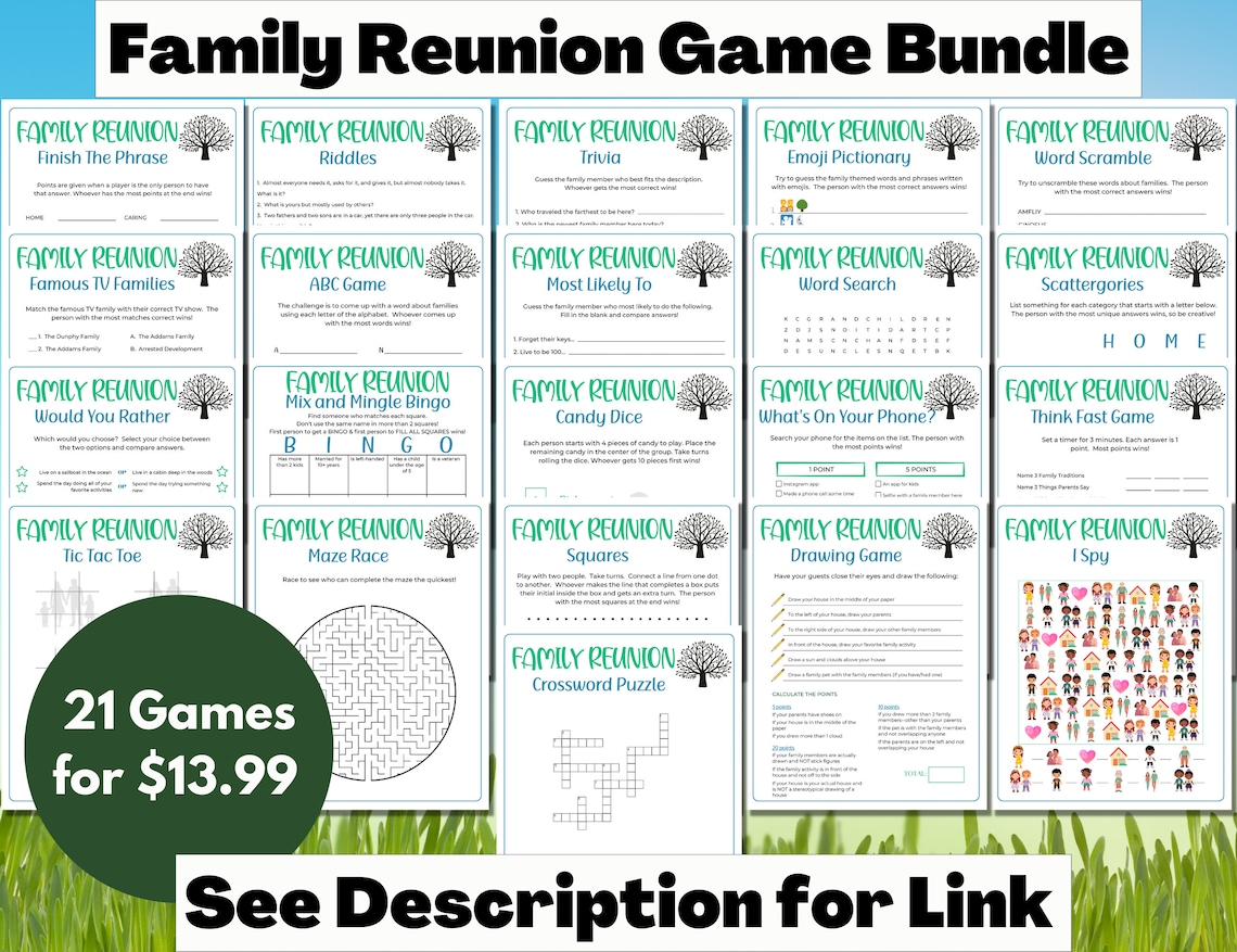 Family Reunion Emoji Pictionary | Family Reunion Emoji Game | Family ...