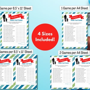 Fathers Day Games | Fathers Day Party Game | Fathers Day Game Bundle ...