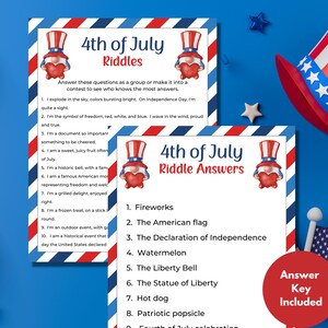 4th of July Riddles | 4th of July Riddle Me This | 4th of July Games ...