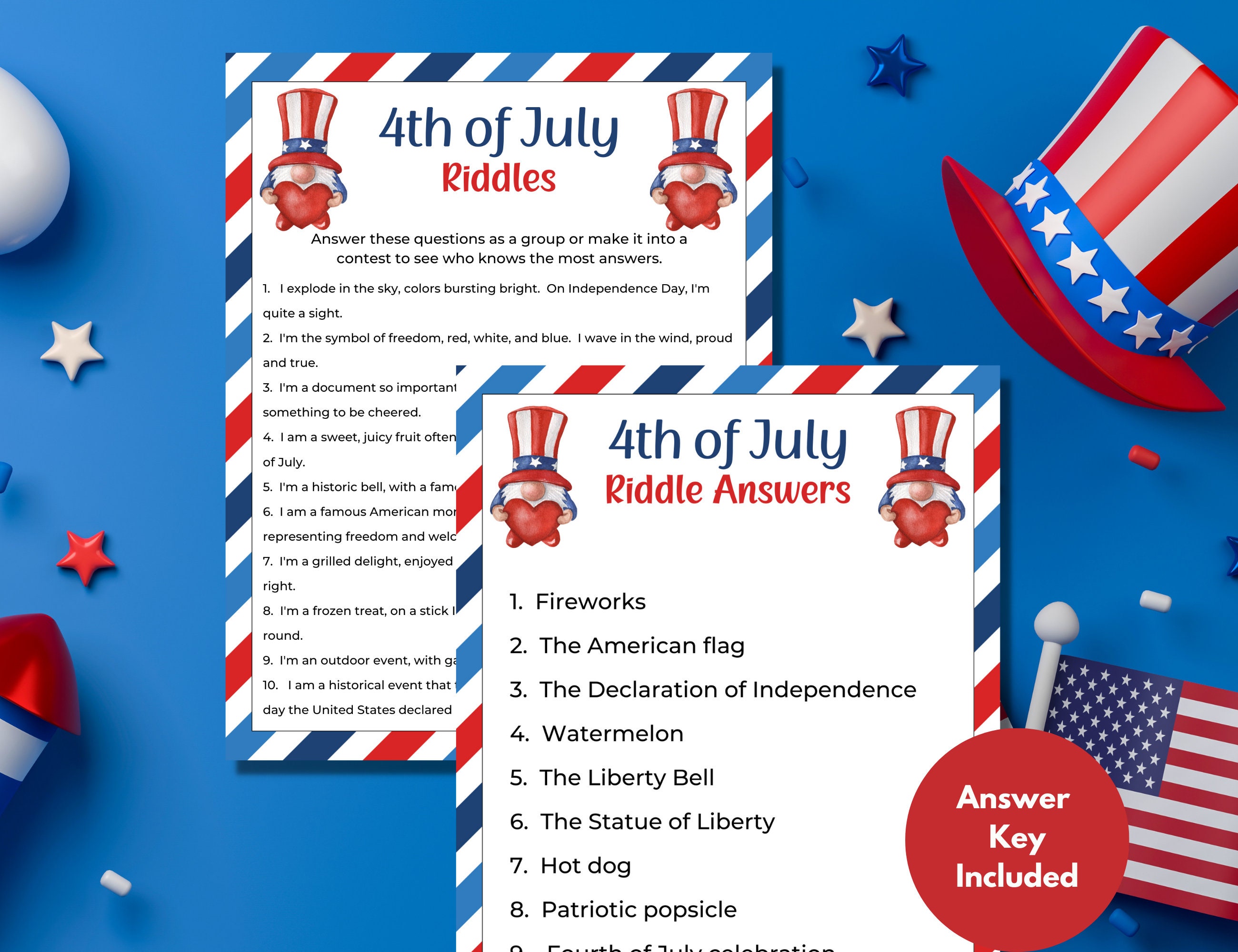 4th of July Riddles | 4th of July Riddle Me This | 4th of July Games ...
