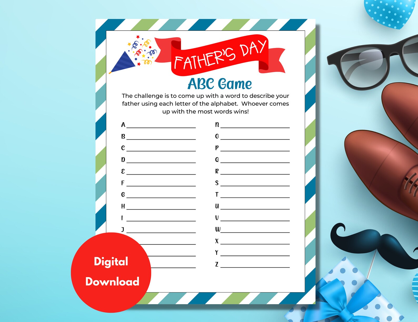 Fathers Day ABC Game | A-Z Race Game | Fathers Day Alphabet Game ...