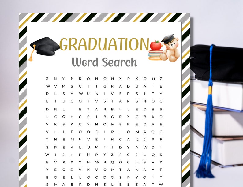 Graduation Word Search | Graduation Word Puzzle | 2024 Graduation Games ...