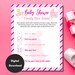 Baby Shower Candy Dice Game | Baby Dice Game | Printable Baby Shower ...